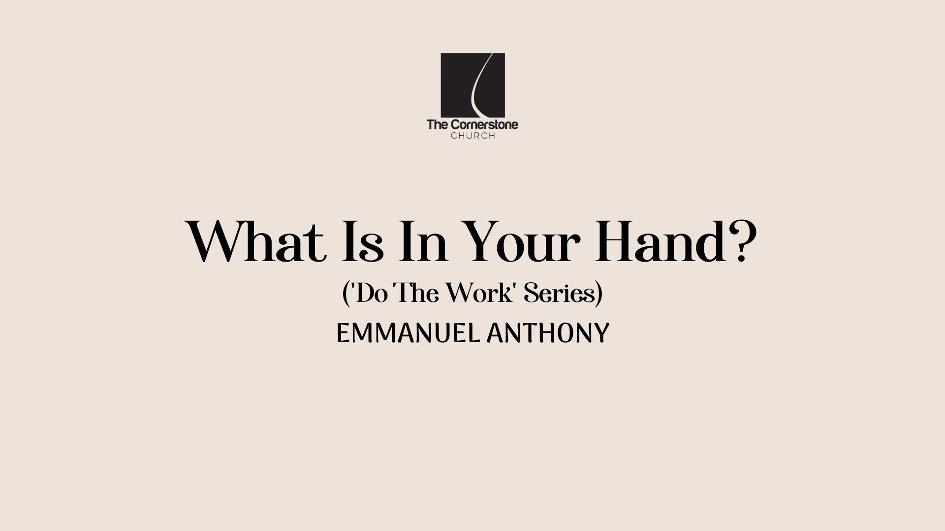 Sermons - The Cornerstone Church